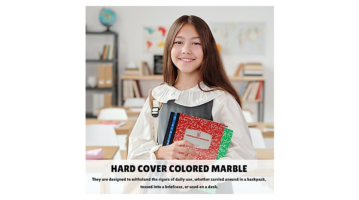 4E's Wide Ruled Composition Notebooks 3-Pack for School & Office