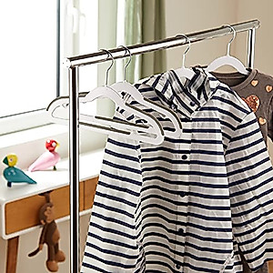 Amazon Basics Plastic Kids Clothes Hangers With Non-Slip Pad, 30-Pack, 12.8" W x 8" H x 0.3" D