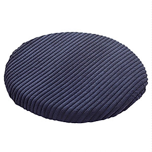 Happiness Decoration Bar Stool Cushions Round 14 Inch Memory Foam Seat Cushion Non Slip Cushion Cover Tatami Kitchen, Home, Office Chair Pads with Zipper Washable (14 inch, Navy Blue)