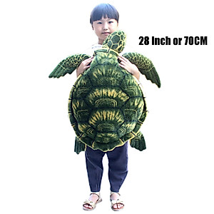 TAGLN Lifelike Giant Plush Toys Tortoise Pillow Large Realistic Stuffed Animals Green Sea Turtle 28 Inch