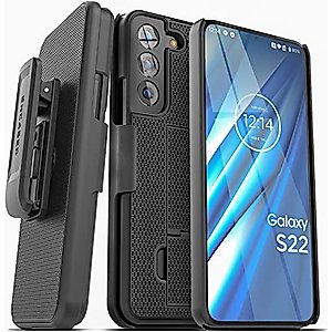 Encased DuraClip Designed for Samsung Galaxy S22 Belt Clip Case, Slim Phone Case with Holster