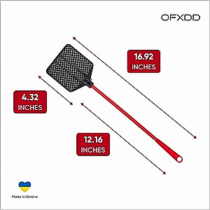 Rubber Fly Swatter, Long Fly Swatter Pack Pest Control, Fly Swatter Heavy Duty, Assorted Colors Beautiful (8 Pack)