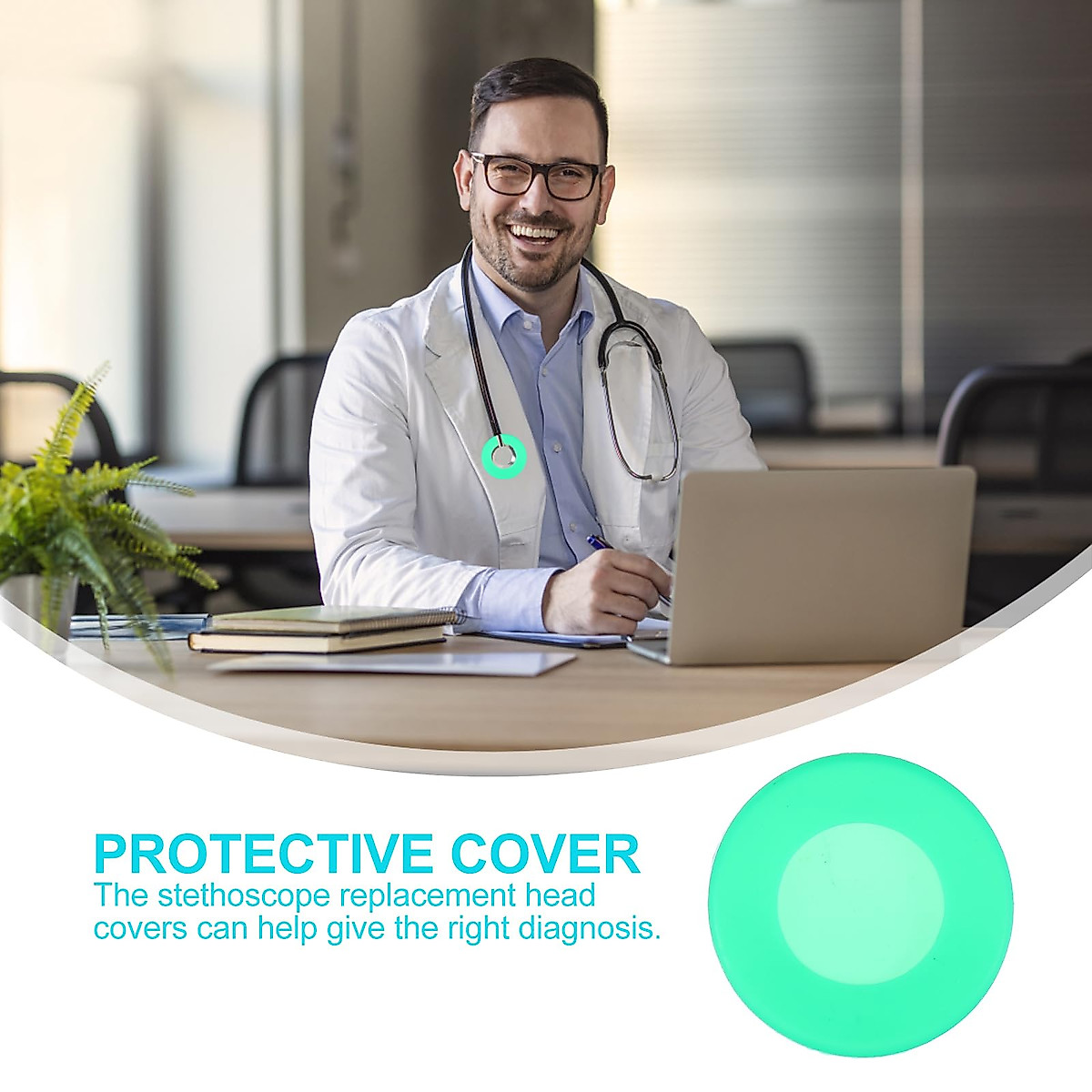 Stethoscope Covers, Silicone Stethoscope Cover 16pcs for Hospital Doctor Diaphragm Stethoscope Accessory