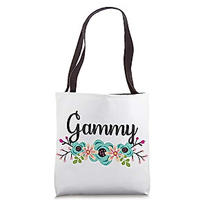 Gammy Gifts From Grandkids Floral Personalized Name Gift Tote Bag