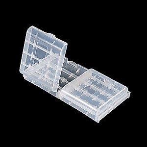 Battery Case,10 Pcs Multifunctional Transparent Hard Plastic Case Holder Storage Box for AA AAA Battery,for Travel, Camping, Hiking or at Home