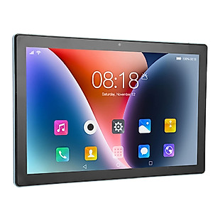 GOTOTOP 5G WiFi Tablet PC, 10.1 Inch Tablet Octacore CPU Dual Camera 100‑240V 4G Call 6GB RAM 128GB ROM (Blue)