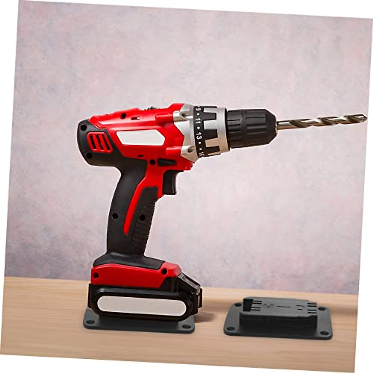 VILLCASE 18 Pcs Drill Tool Holder Drill Storage Dock Bracket Tool Holders Drill Tools Holder Drill Tool Fixing Bracket Drill Tool Brackets Hanger Stand Lithium Battery Mount Abs M18