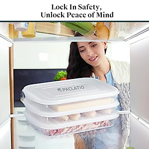 spaclatio 4 Pack Bacon Cheese Storage Container, Deli Meat Containers with Lids for Fridge, Plastic Airtight Cold Cuts Storage Containers for Fridge, Food Storage Container