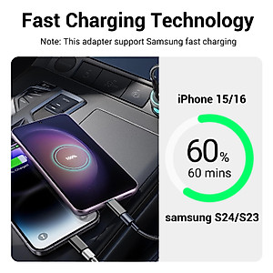 Temdan 4 Pack Lightning to USB C Adapter for iPhone 15/16 Pro/16 Pro Max/Plus,Samsung S24,Gender Changers,USB C Charger Connector Cable,for iPhone 16/15 Charger,iPhone 16/15 Accessories - Black