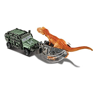 MATCHBOX JURASSIC WORLD DINO TRANSPORTERS TYRANNO-HAULER Vehicle and figure