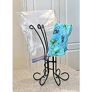 Bottle and Bag Drying Rack-Sports Water Bottles, Baby Bottles, soda Bottles, Plastic and Reusable Food Storage Bags, Kitchen Dish Towel Holder, Bathroom Hand Towels, washcloths, Baby Bibs…