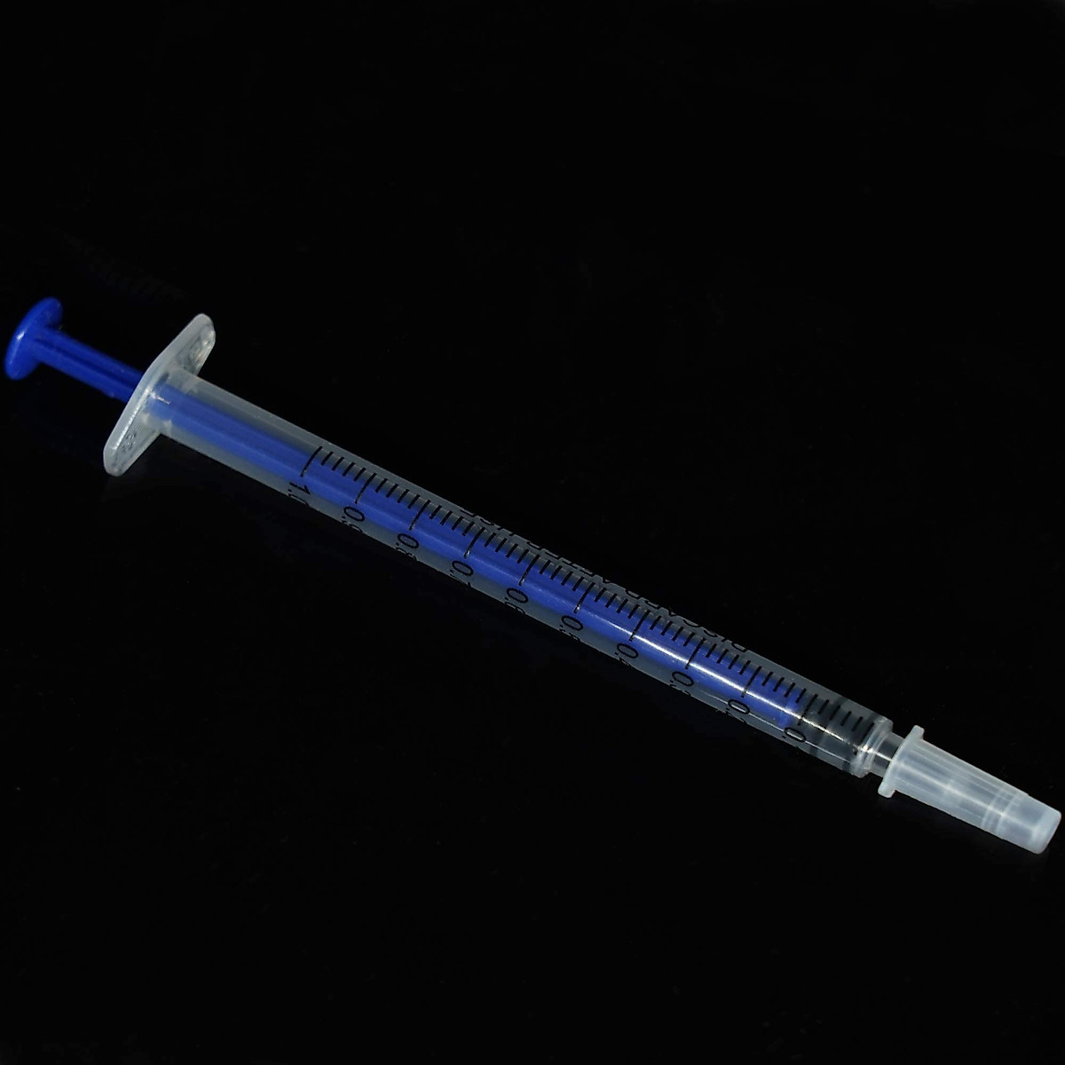 20 Pack 1ml Syringe without Needle with Cap, Sterile Individual Wrap for Scientific Labs, Feeding Pets, Liquid Measuring or Refilling Multiple Uses Tools