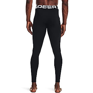 Under Armour Men's ColdGear Armour Leggings , Black (001)/White, Large