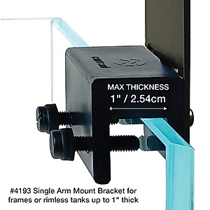 Current USA Orbit LED Adjustable Universal Tank Mount Lighting Bracket (4193) | Aquarium Light Tank Mounting Aluminum Arm for Fish Tanks | Works with a Variety of Strip Lighting