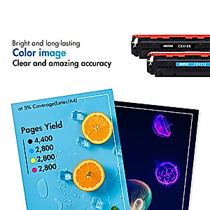 Amstech 305X 305A Toner Cartridge 4 Pack Replacement for HP 305X 305A CE410X CE411A CE412A CE413A for HP Laserjet Pro 400 Color MFP M451nw M451dn M475dn M475dw Pro 300 Color MFP M375nw Printer