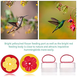 4 Pieces Hummingbird Wrist Feeder for Outdoor Hummingbird Hand Feeder Feeding Perch Hand Feed with Adjustable Strap Flower Hand Held Mini Hand Feeding Tools (Ring Style,2 Pieces)