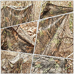 LOOGU Camo Netting, Duck Blinds Cover, Quiet Mesh Net, Camouflage Netting Cover Army Military 59" W Mesh Fabric Cloth Material for Hunting Blind