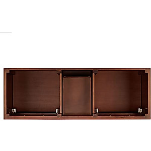 Signature Hardware 953347-60-UM-8 Elmdale 60" Free Standing Double Vanity Set with Mahogany Cabinet, Vanity Top, and Oval Undermount Vitreous China Sink - 8" Faucet Holes