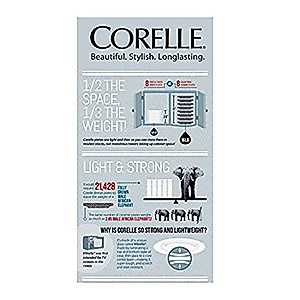 Corelle ES Winter Frost White Glass Microwave Katori 6 Pcs Set Combo Gift Item