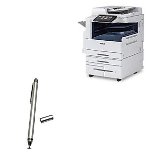 BoxWave Stylus Pen Compatible with Xerox Altalink B8145 - DualTip Capacitive Stylus, Fiber Tip Disc Tip Capacitive Stylus Pen for Xerox Altalink B8145 - Metallic Silver