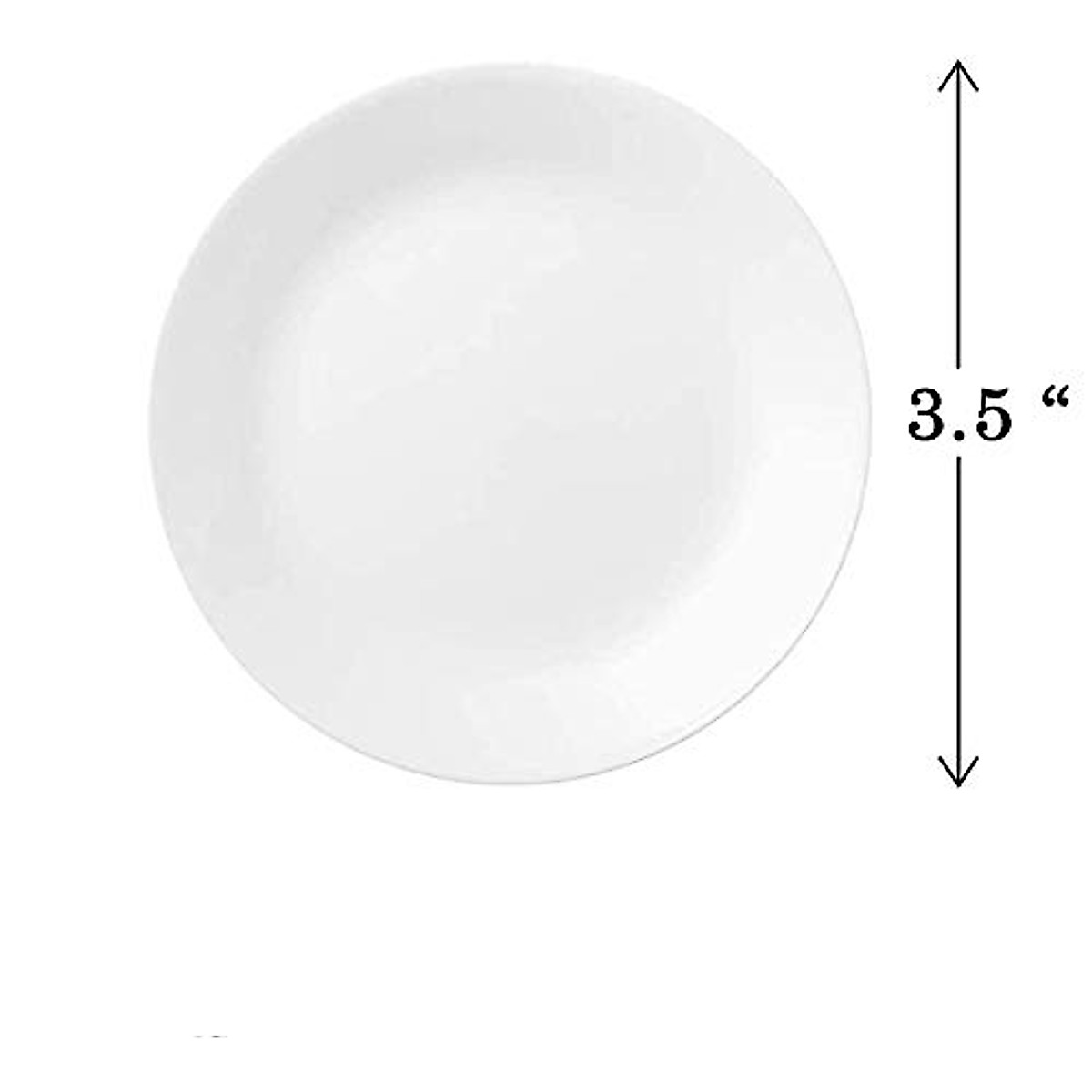 Melamine Plastic Soy Dipping Sauce Dishes, White, Small, Pack of 10, 3.5"