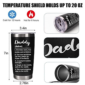 Daddy's Spot Tumbler & Pillow Cover - Best Dad Ever Gift from Daughter, Son or Kids - New Dad, Stepdad, Daddy Definition - Christmas, Birthday, Father's Day, New Baby Gifts