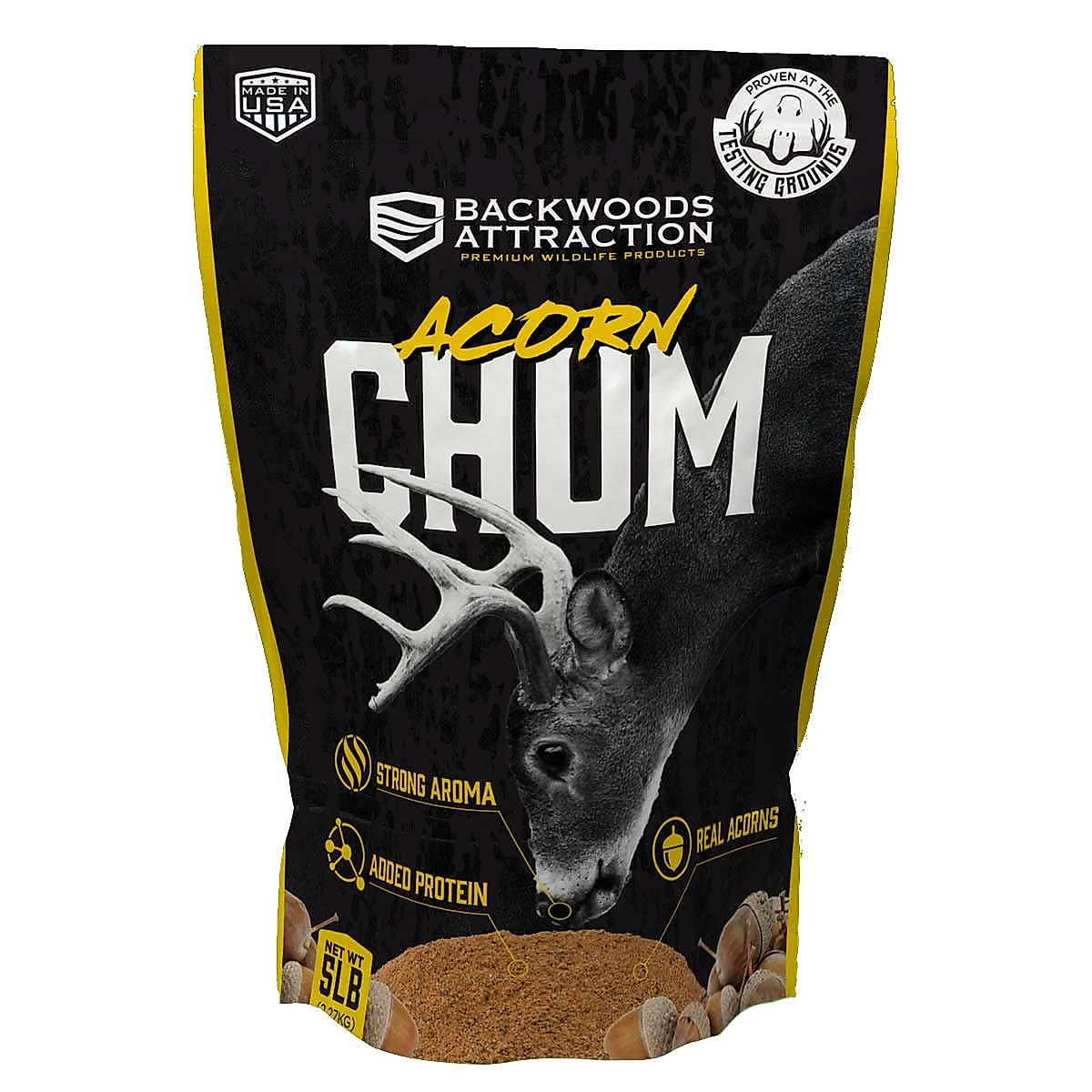 Backwoods Premium Wildlife Products Acorn Chum 5 lb. Bag – Protein Packed Wildlife Food