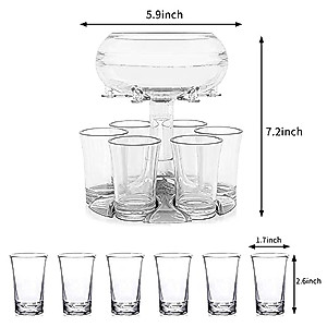 Kunpeng Shot Blasting Machine (with 6 Shot Blasting cups), Shot Blasting Machine, Party Supplies,6 Shot Glass Dispenser Holder