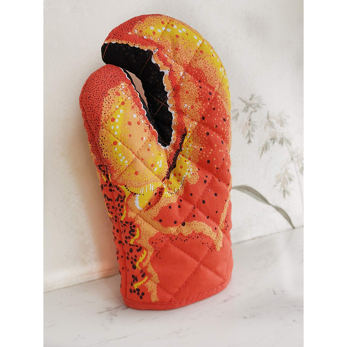 Aitian Lobster Claw Oven Mitts - Heat Resistant BBQ Oven Gloves, Set of 2, Quilted Cotton, Designed for Light Duty Use (Gloves-01)
