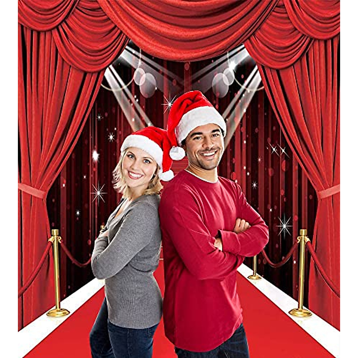 Hollywood Theme Party Decorations Photo Backdrops Red Carpet Backgrounds Vinyl Photography Background Backdrops for Wedding Birthday Party Decoration 5x7ft 053