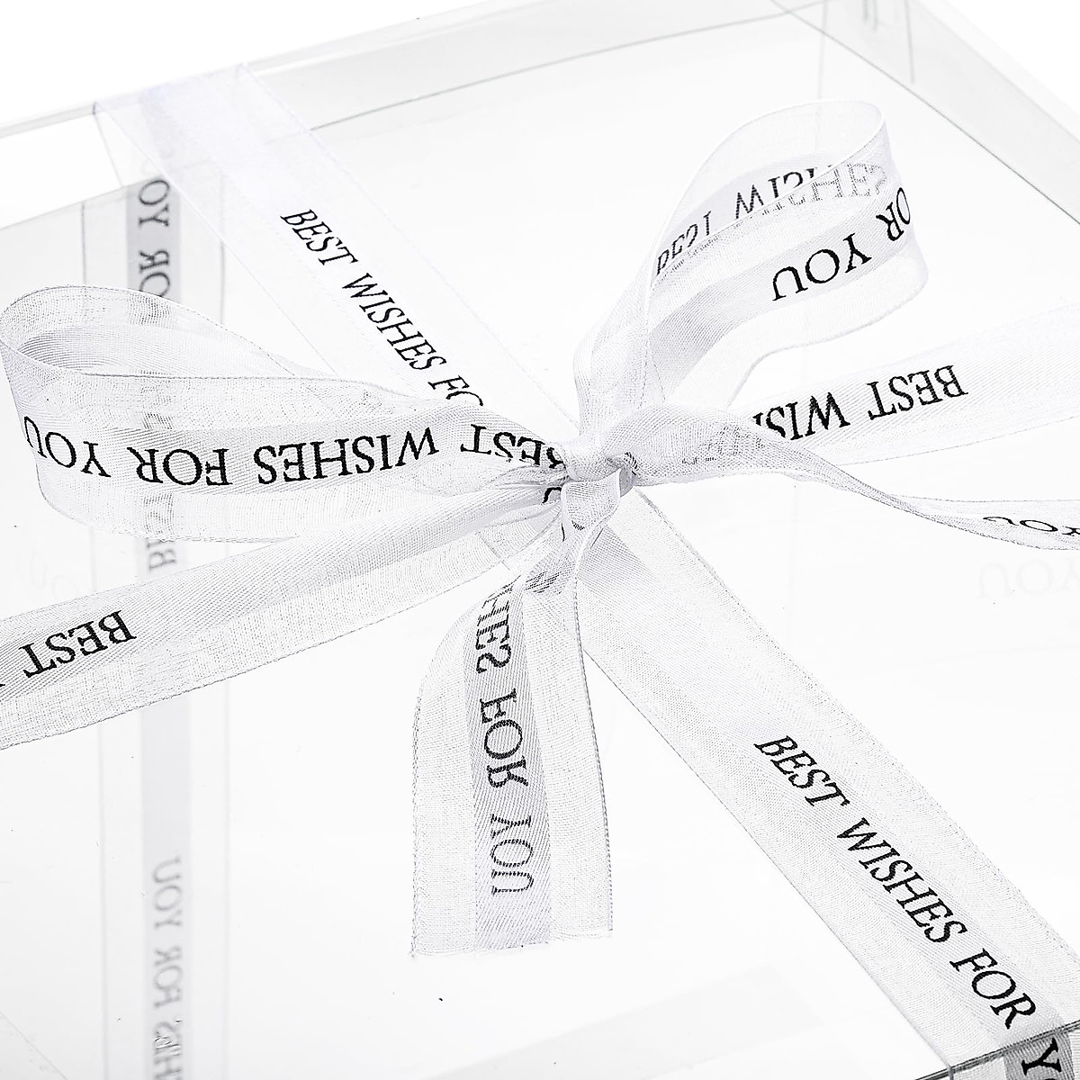 Cididu 6 Pcs Clear Cake Box with Ribbon 2-Layer 10x10x10 Inch, Transparent Cake Carrier Box with Lids, PET Tall Cake Packaging Boxes, Clear Gift Boxes for Birthday, Wedding and Festival Party