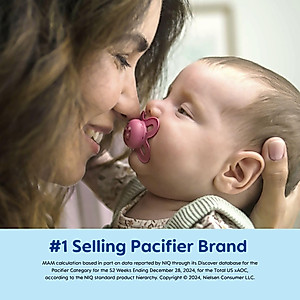 MAM Original Start Newborn Baby Pacifier, Best Pacifier for Breastfed Babies, Sterilizer Case, 2 Pack, 0-3 Months, Boy