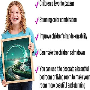 DOTSOPS 2P DIY Diamond Painting Kits 5D Full Drill for Adults Art Moon Tree Combo Suitable Kids Home Wall Decor Christmas All Saints' Day Gifts of Life Crystal Rhinestone Embroidery Craft12x16in