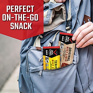Jack Link's Jerky Bars, Teriyaki - 8g of Protein and 80 Calories, Made with Premium Beef, No added MSG - Keto Friendly and Gluten Free Snacks (Pack of 12)