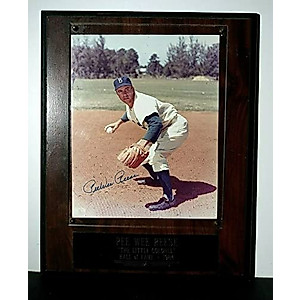 Pee Wee Reese Brooklyn Dodger MLB Hall of Fame Signed 8x10 Photo Plaque