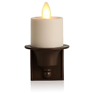 Luminara Flameless Candle Nightlight - Patented Flickering Real-Flame Effect Technology Mimics Real Candle - Plugs into Outlet - Dusk to Dawn Sensor Auto Switch On/Off - Safe for Families Kids Pets