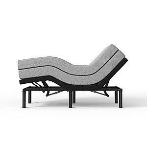 Blissful Nights e4 Twin XL Adjustable Bed Base Frame with 14" Soft Gel Infused Memory Foam Mattress