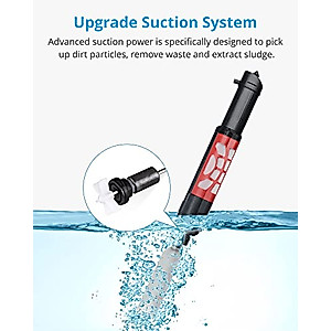 NICREW Automatic Gravel Cleaner, Electric Aquarium Vacuum Cleaner, 2 in 1 Sludge Extractor for Medium and Large Tanks