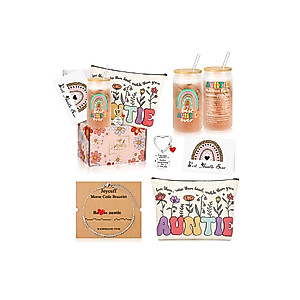 Aunt Auntie Gifts Gift Ideas from Niece, Birthday Gifts for Aunt Auntie, Best Aunt Auntie Gifts, Mothers Day Thanksgiving Christmas Unique Gifts for Aunt Auntie Basket Set of 5