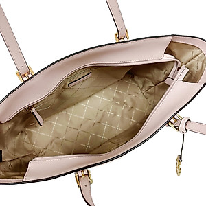 Michael Kors Gilly Large Drawstring Tote Light Powder Blush Pink MK Signature Miami Beach Palm Trees Flamingos 35S3G2GT7V