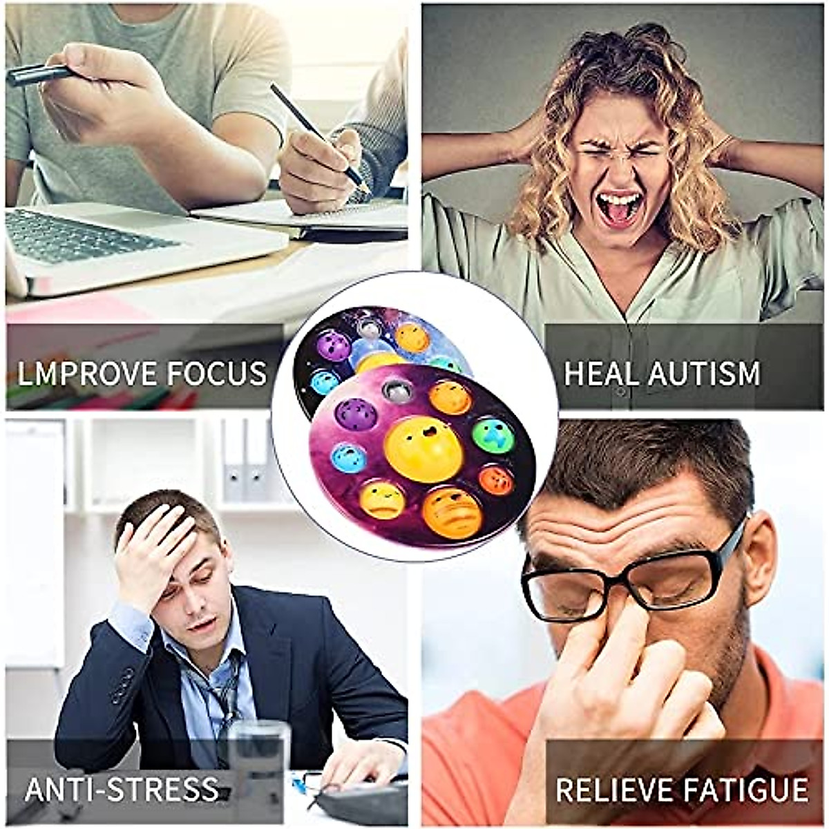 Solar System Dimple for Kids Simple Planet Dimple Oversize Poppet Fidget Toy Space Astronomy Space Toys Educational Toys for Party Favors Christmas Birthday