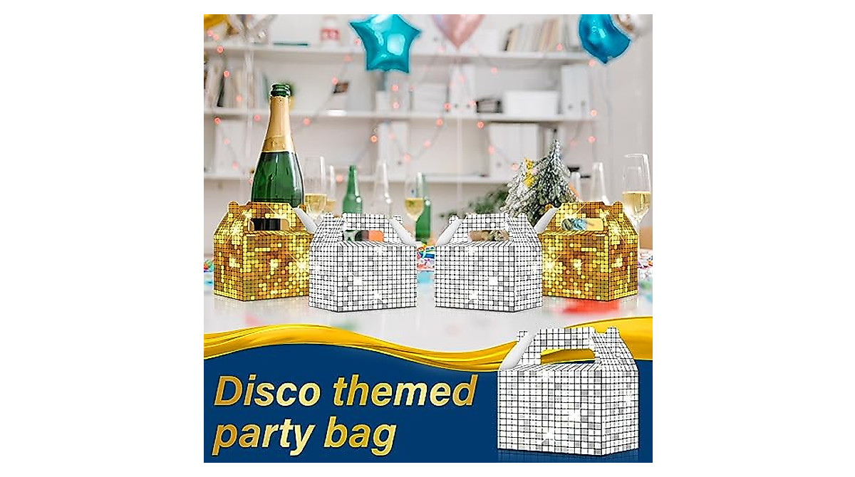 Disco Party Treat Boxes - 12 Pcs Goodie Boxes