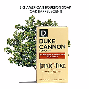 Duke Cannon Supply Co. Big American Bourbon Bar Soap, Bourbon Oak Barrel, 10 oz (2 Pack)