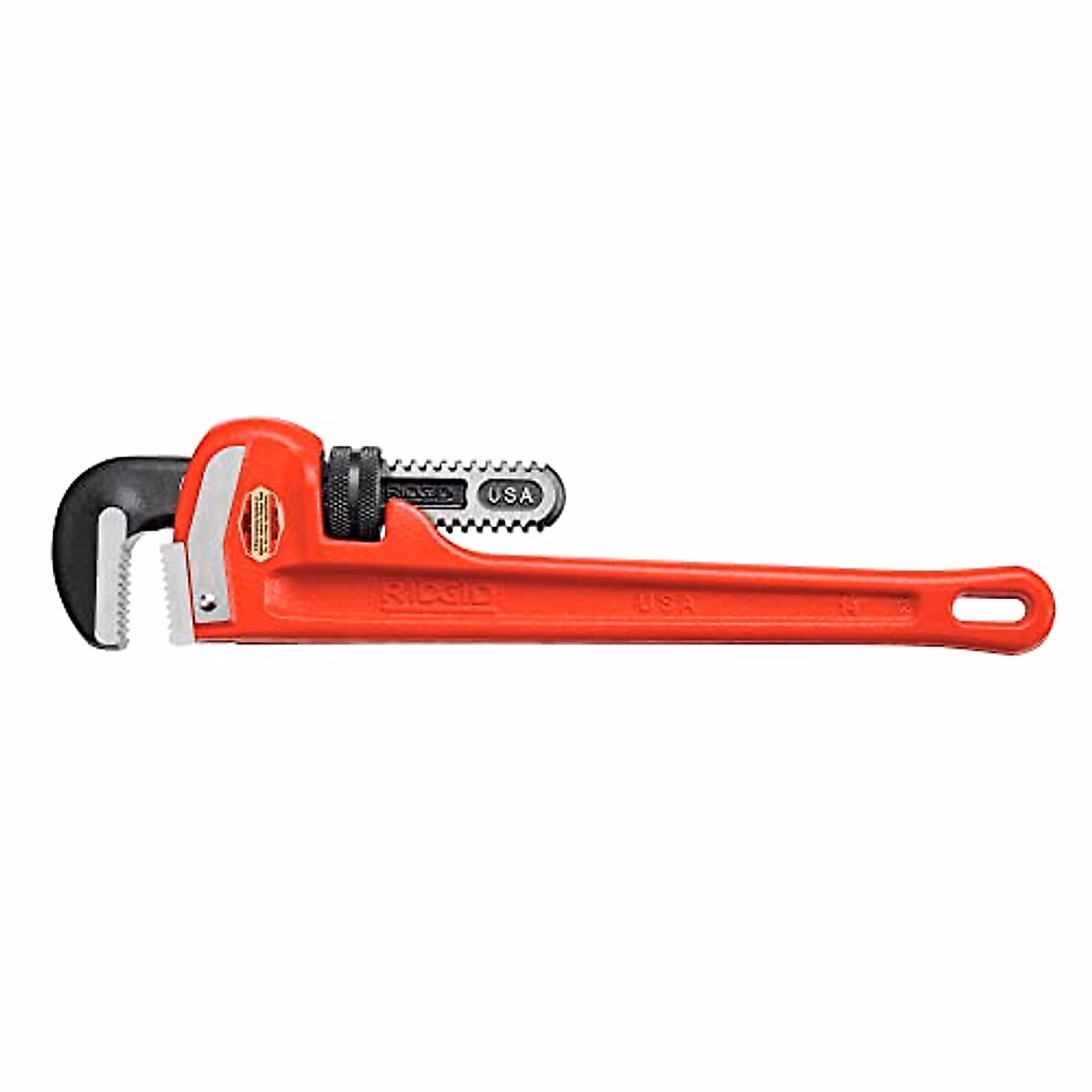 RIDGID 31020 Model 14 Heavy-Duty Straight Pipe Wrench, 14-inch Plumbing Wrench, Red