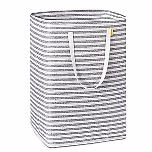 Homlikelan 2-Pack 77L Laundry Hamper with Handles,Collapsible Large Laundry Basket,Freestanding Storage Basket,Clothes Hamper for Toys Clothes Organizer Grey