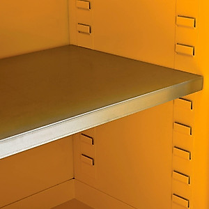 Global Industrial Flammable Cabinet, Self Close Single Door, 22 Gallon, 35"Wx33"Dx35"H