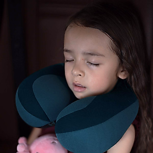 INFANZIA Chin Supporting Travel Neck Pillow, Comfortably Supports and Helps Support Head and Neck - Gifts for Toddler/Child/Kids, Blue