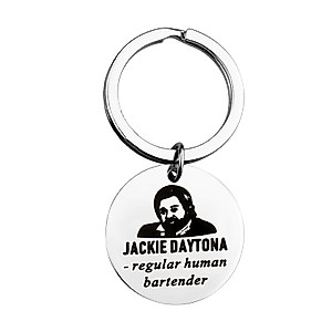 BLEOUK What Do We DO In The Shadows Jackie Daytona Regular Human Bartender Keychain (JACKIE DAYTONA)