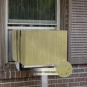 Capride Window Air Conditioner Cover for Outside Units Winter AC Unit Cover with Anti-Slip Adjustable Straps Waterproof 600D Ac Cover (25.5" W x 17" H x 21" D)