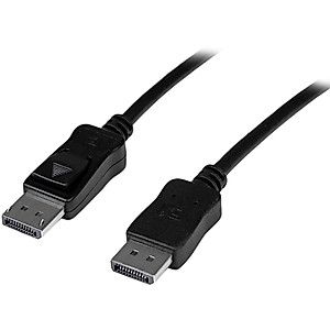 StarTech.com 50ft (15m) Active DisplayPort Cable - 4K Ultra HD DisplayPort Cable - Long DP to DP Cable for Projector/Monitor - DP Video/Display Cord - Latching DP Connectors (DISPL15MA), Black